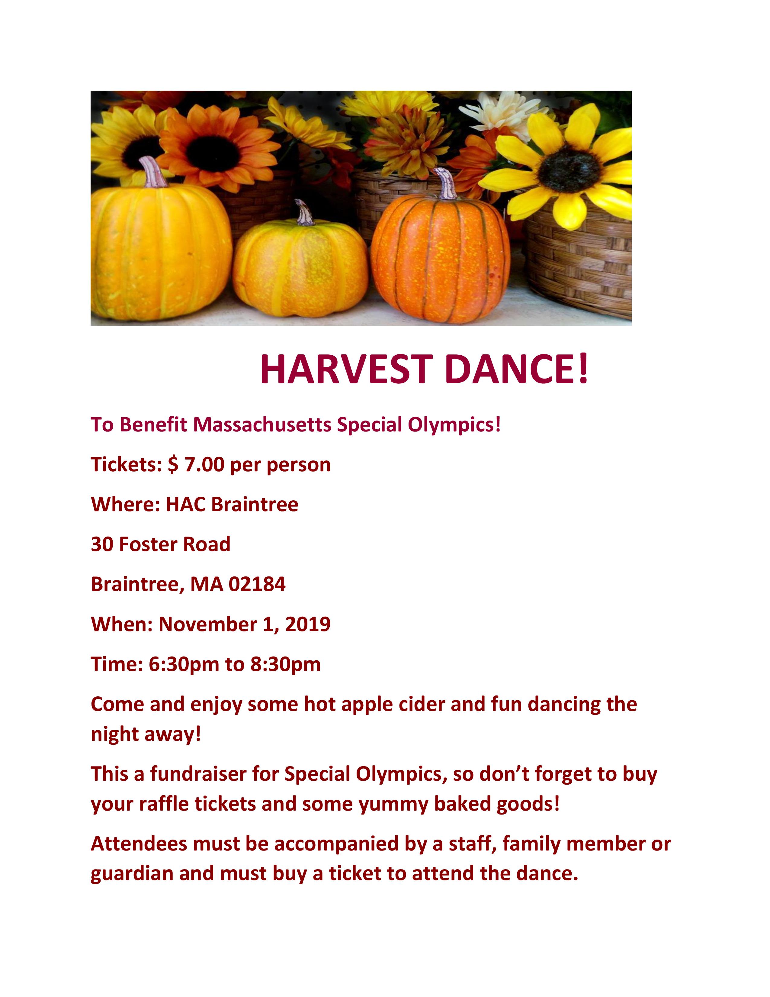 Harvest Dance Braintree! - Habilitation Assistance